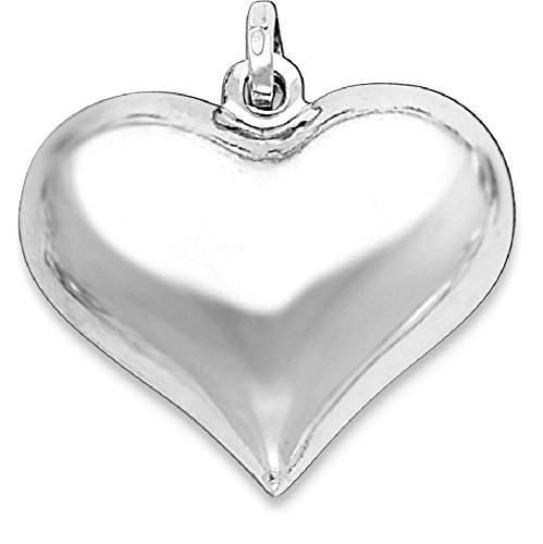 IceCarats 925 Sterling Silver Heart Love Necklace Charm Pendant 25mm x 24mm Only
