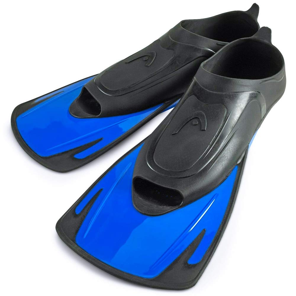 Hype Exercise Training Swim Fin Flippers (Blue) (11-12 Men Size / 12-13 Women Size)