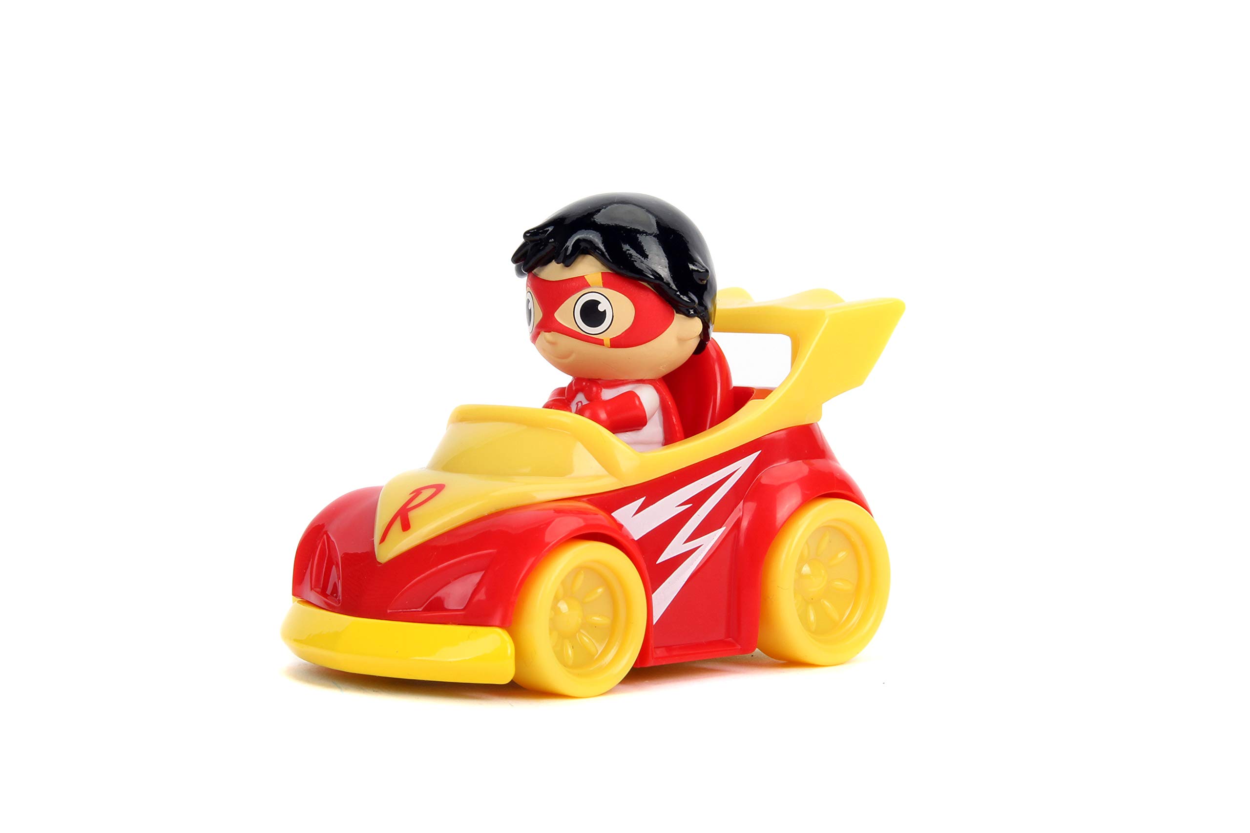 Jada Toys Ryan's World Racers 3 Pack Vehicle Set, Red Titan's Supercar, Ryan's Train, Combo Panda's Ice Cream Cart