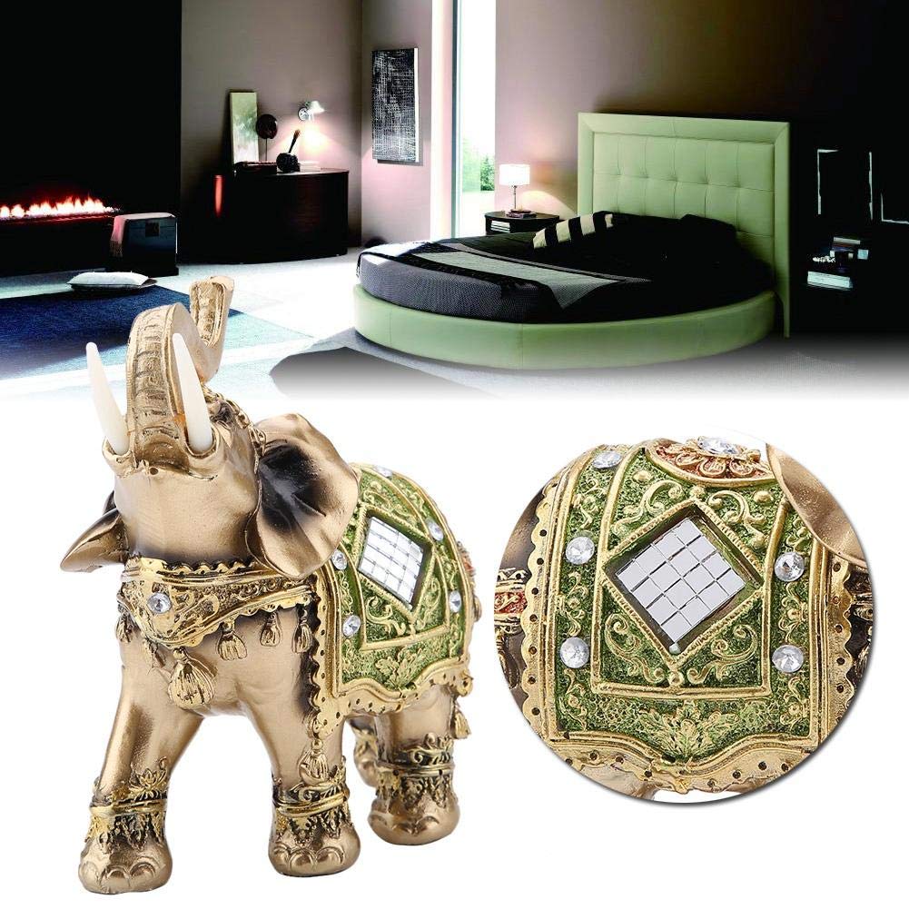 Jarchii Feng Shui Elephant Statue, Retro Figurines Collectible Wealth Lucky Elephant Sculpture Perfect for Home Decor Office Decoration Gift(s M L)(#1)