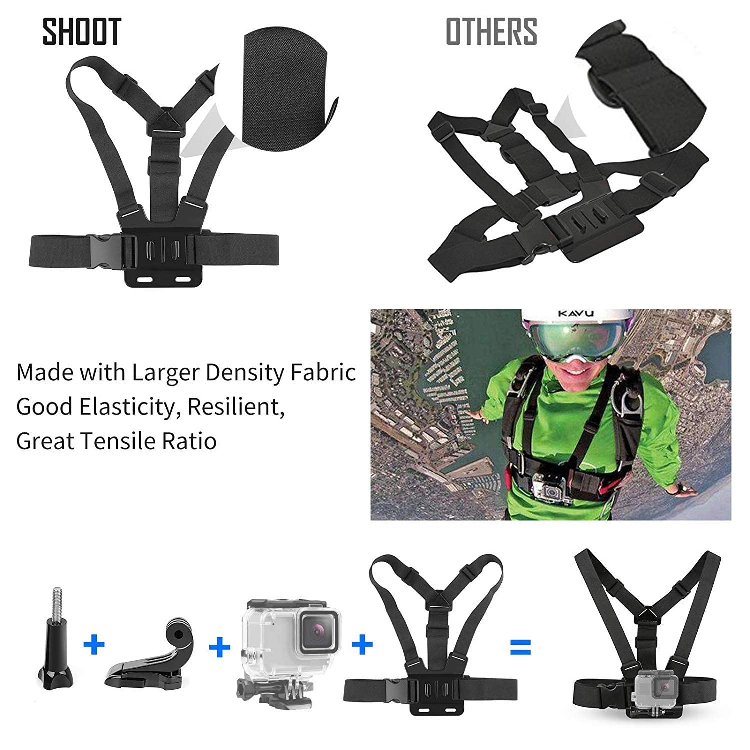 Kaliwery Waterproof Housing case for Gopro Hero 9 & 10 Compatible Black 60M/196FT Action Camera Accessory Kit Underwater Photography Products Diving Shell with Bracket Mount Accessories