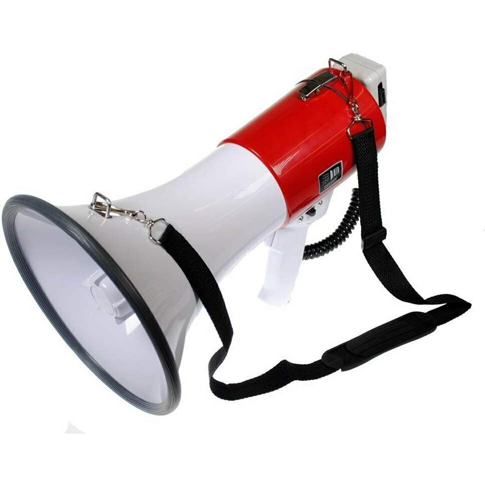 Hype Professional Sport Events Bullhorn 50 Watt Rally Megaphone with Siren
