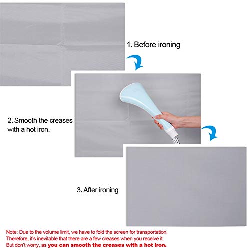 IULJH 80/100/ 120 Inch Projector Screen 16:9 Frameless Video Projection Screen Foldable Wall Mounted for Home Office Grey Screen (Size : 84 inch)