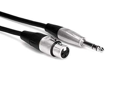 Hosa HXS-005 REAN XLR3F to 1/4" TRS Pro Balanced Interconnect Cable, 5 Feet