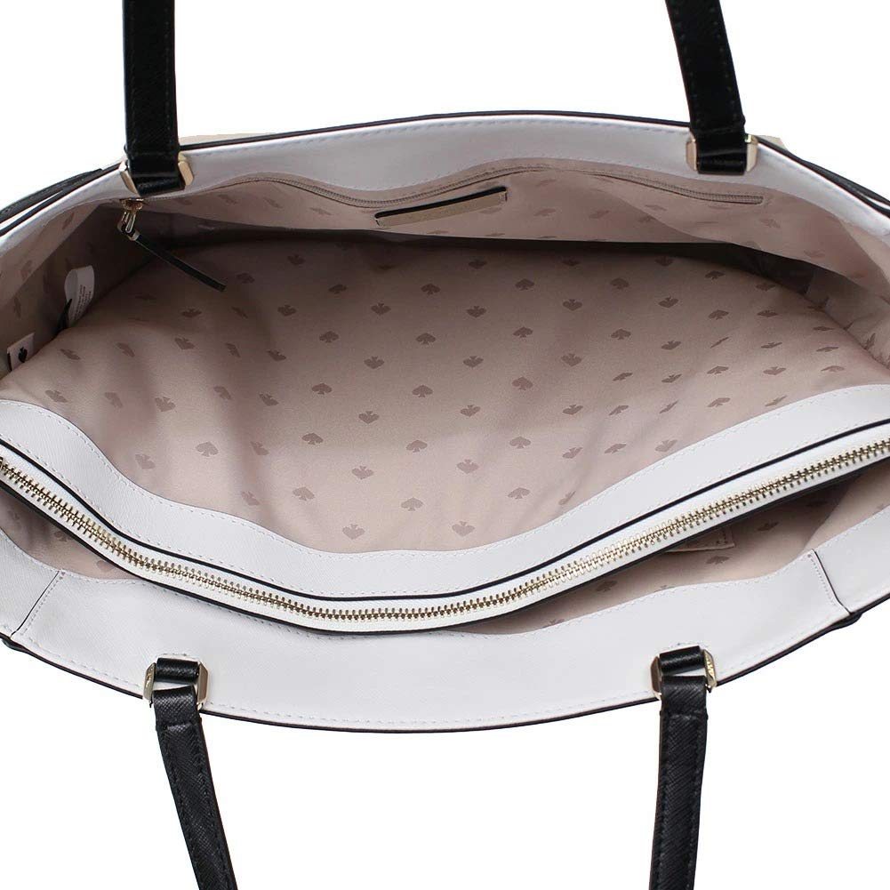 Kate Spade New York Staci Colorblock Laptop Tote Women's Leather Handbag Beige Multi