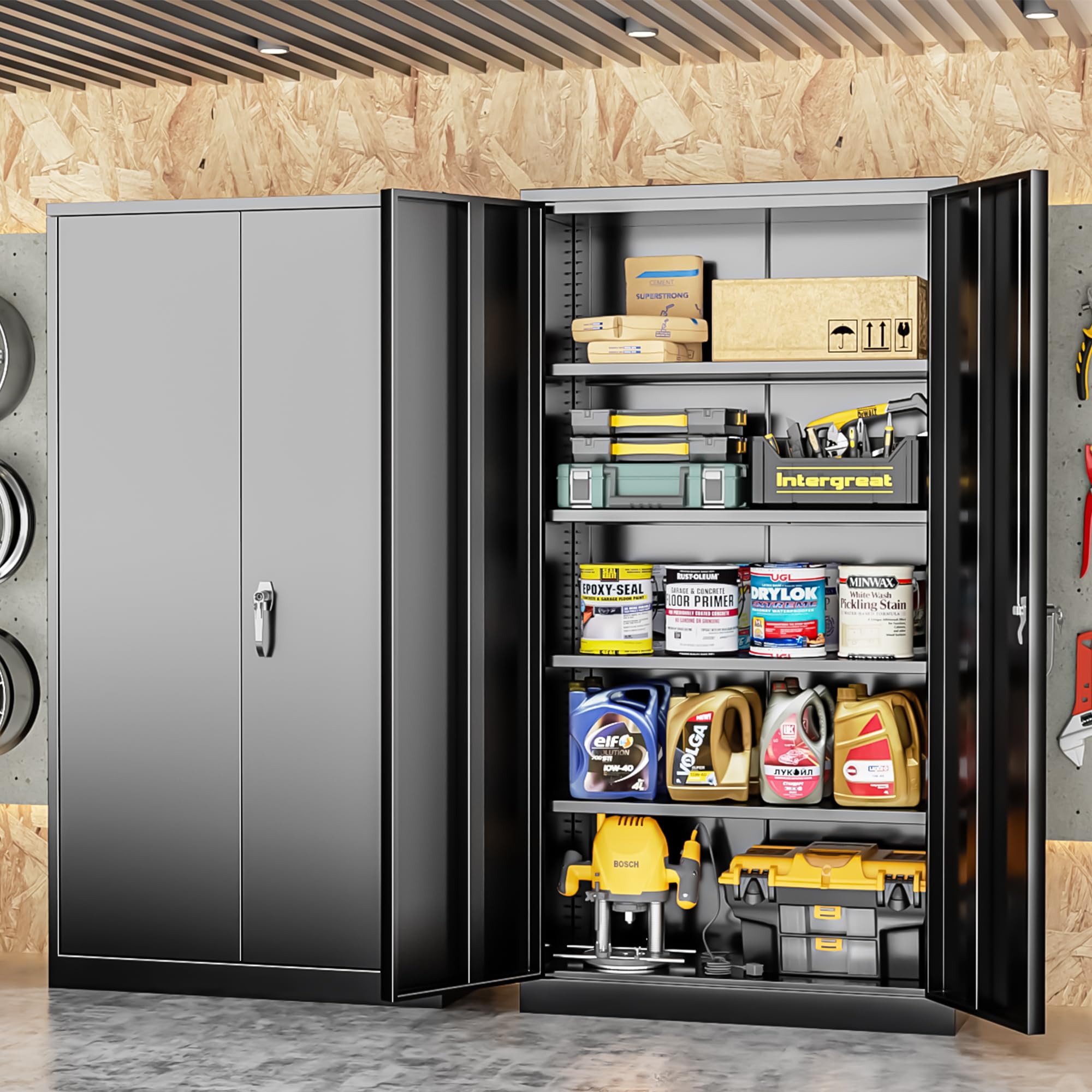 INTERGREAT Metal Locker for Bedroom,Steel Storage Lockers for Toys,Clothes