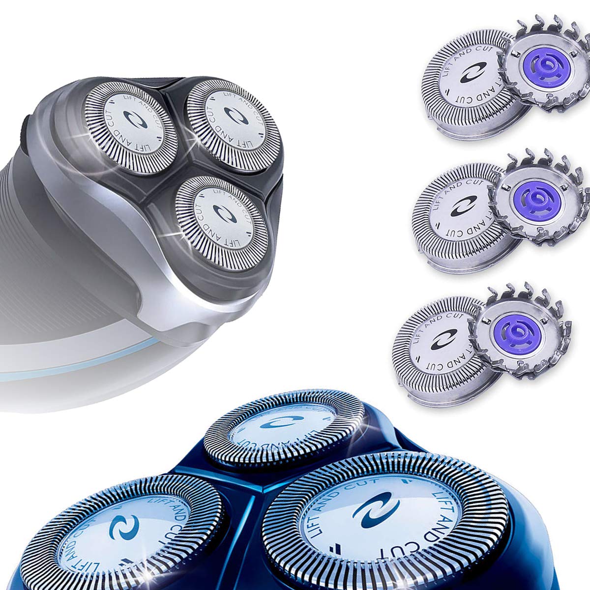 HQ56/52 Replacement Blades Suitable for Philips Norelco Shaving Heads Lift & Cut, Fits HQ900 Series, Fits 69_XL, 69_LC Model(1 pack)(New)