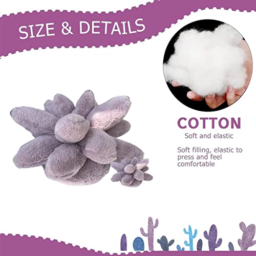 Succulent Pillow 17.7Inch Super Soft Imitation Rabbit Fur Succulent Plush Pillows Creative Plant Pillow Flower Shaped Decor Throw Pillow for Couch Sofa Bed Car Chair Cushion