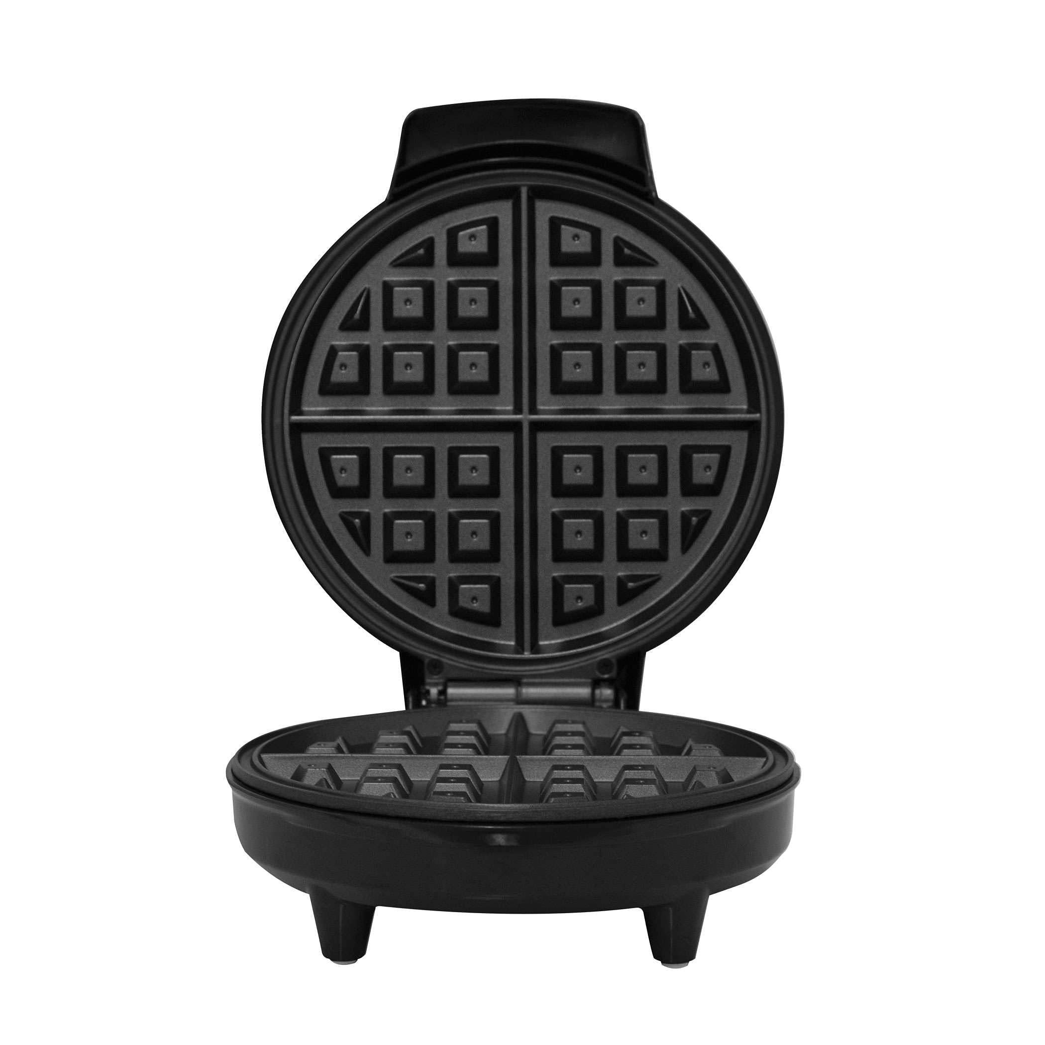Kalorik Belgian Waffle Maker with Non-Slip Rubber Feet & Built-In Overheat Protection, Black and Stainless Steel
