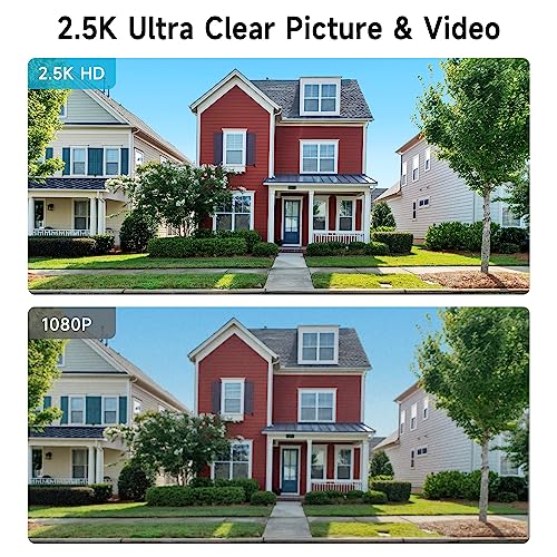 XVIM 2PCS Solar Security Cameras Wireless Outdoor, 2.5K Pan/Tilt Wireless Outdoor Cameras for Home Security, WiFi Rechargeable Battery Surveillance Cameras, PIR Detection, 2-Way Audio, Cloud/SD