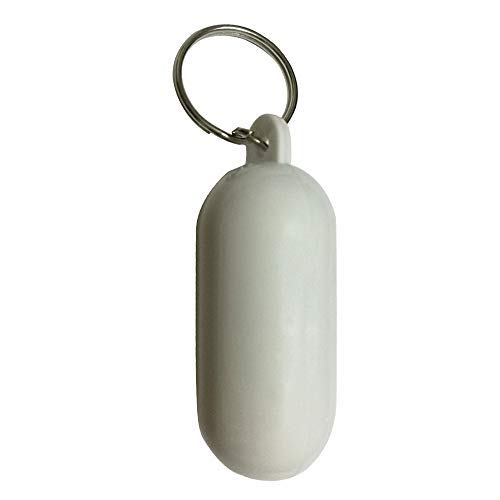 Kayak Floating Keyring Fender Buoyant Key Ring Marine Sailing Boat Float Canal Keychain (White 2)