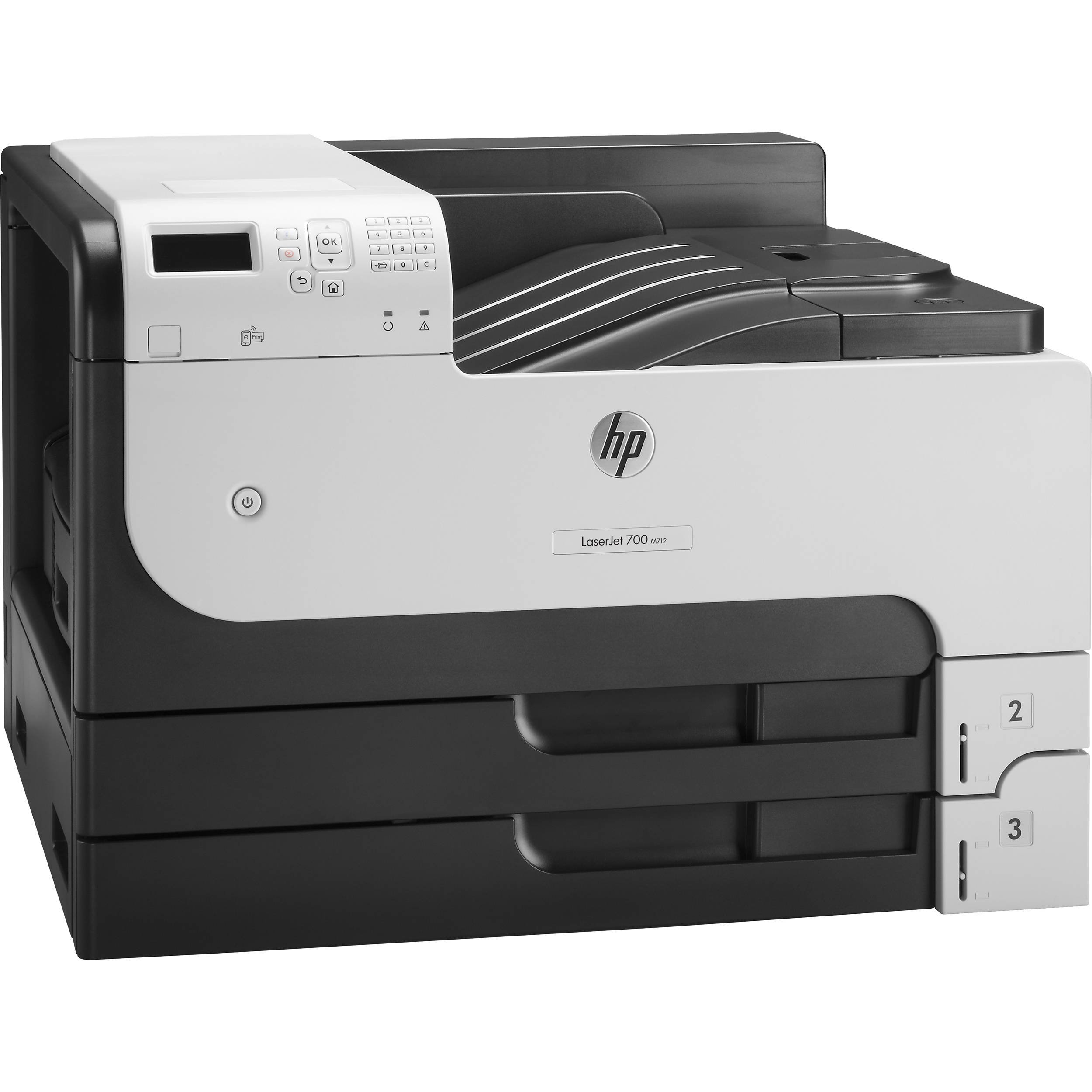 HP Laserjet Enterprise 700 M712dn Single-Function Wired Monochrome Laser Printer - Print only - 40 ppm, 1200x1200 dpi, 12.3 x 18.5, Auto Duplex Printing, 512MB Memory, Ethernet, Cbmou External Webcam