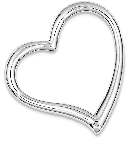IceCarats 925 Sterling Silver Heart Love Slide Necklace Charm Pendant Only