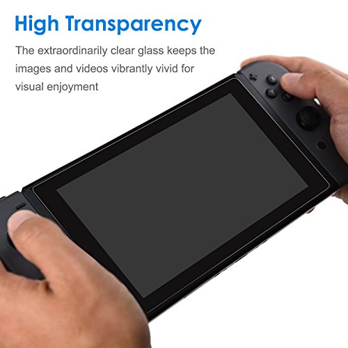 JETech Screen Protector for Nintendo Switch 2017, Tempered Glass Film, 2-Pack