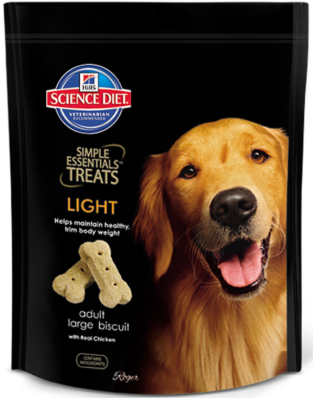 Hill's Science Diet Simple Essentials Adult Light Large Biscuit Treats with Real Chicken - 28.2-Ounce Bag