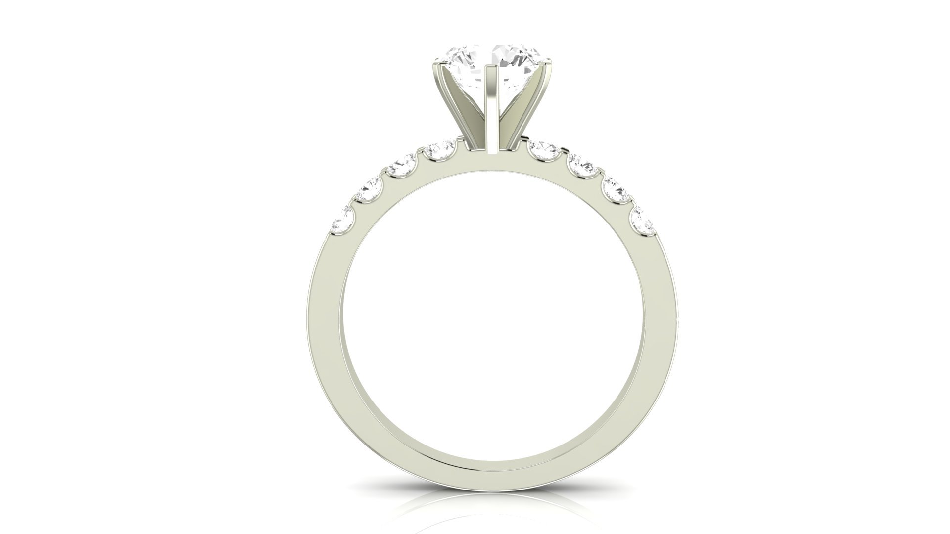 Houston Diamond District 2 Carat GIA Certified Cushion-Cut Classic Prong Set Diamond Engagement Ring with a 1 Ct G-H VS1-VS2 Center - Size 8