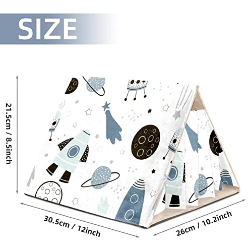 Y-DSIWX Guinea Pig House Bed, Rabbit Large Hideout, Small Animals Nest Hamster Cage Habitats Rocket Planet