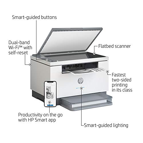 HP LaserJet MFP M234dw Wireless Monochrome All-in-One Printer Scanner, Copier, Fax, Bluetooth, Wifi, USB, Ethernet Connectivity, Instant Ink ready Ideal for Small Businesses and Home Offices (Renewed)