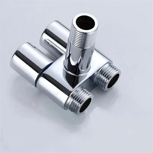 Zinc Alloy Angle Valve Wall Mount Toilet Bidet Sprayer Set One In Two Out Water Cleaning Sprayer For Bathroom Toilet Accessories 1Pcs(Sliver)