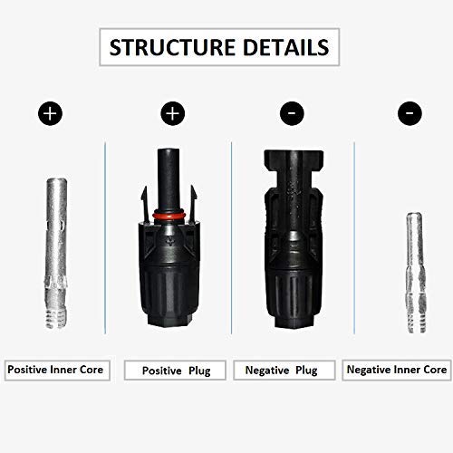 iMESTOU 10 AWG SAE Adapter Solar Extension Connector Cable 60 cm/ 24 inch with SAE Polarity Reverse Connector for RV Solar Panel Systems Solar Power Generators