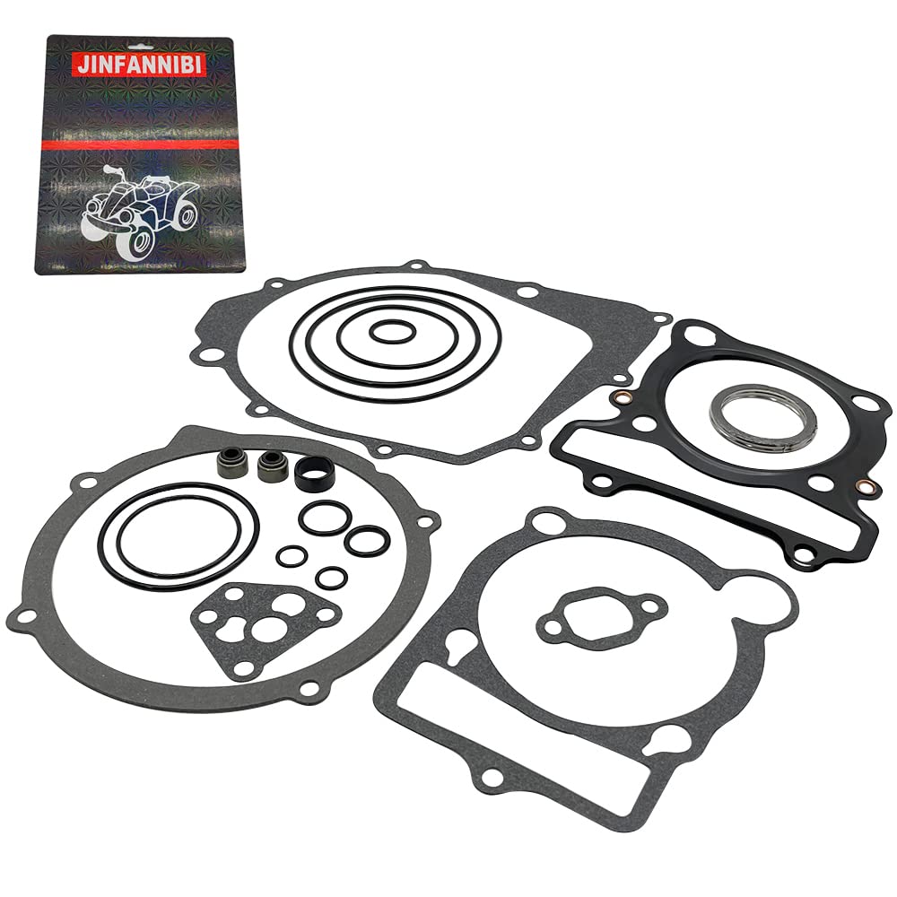 JINFANNIBI Complete Engine Gasket Kit Set Top and Bottom End Compatible for Yamaha Raptor Warrior Bruin 350 YFM350 Kodiak Big Bear 400 Moto-4 1987-2013