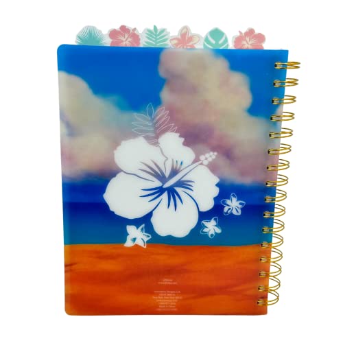 Innovative Designs Disney Stitch Tab Journal Notebook Elvis, Spiral Bound, 144 Lined Pages, 8 x 7 inches, Blue