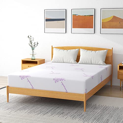 Twin Size Mattress in a Box, 10 inch Bed Mattresses Made in USA with Knit Cover, Cooling Gel Green Tea Memory Foam, Medium Firm