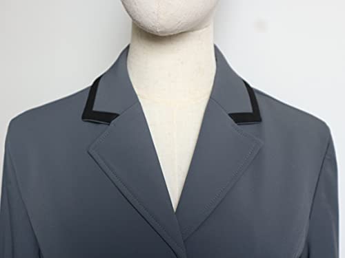 HR Farm Women's Competition Jacket Horse Riding Show Coat (Gray, 14, numeric_14)