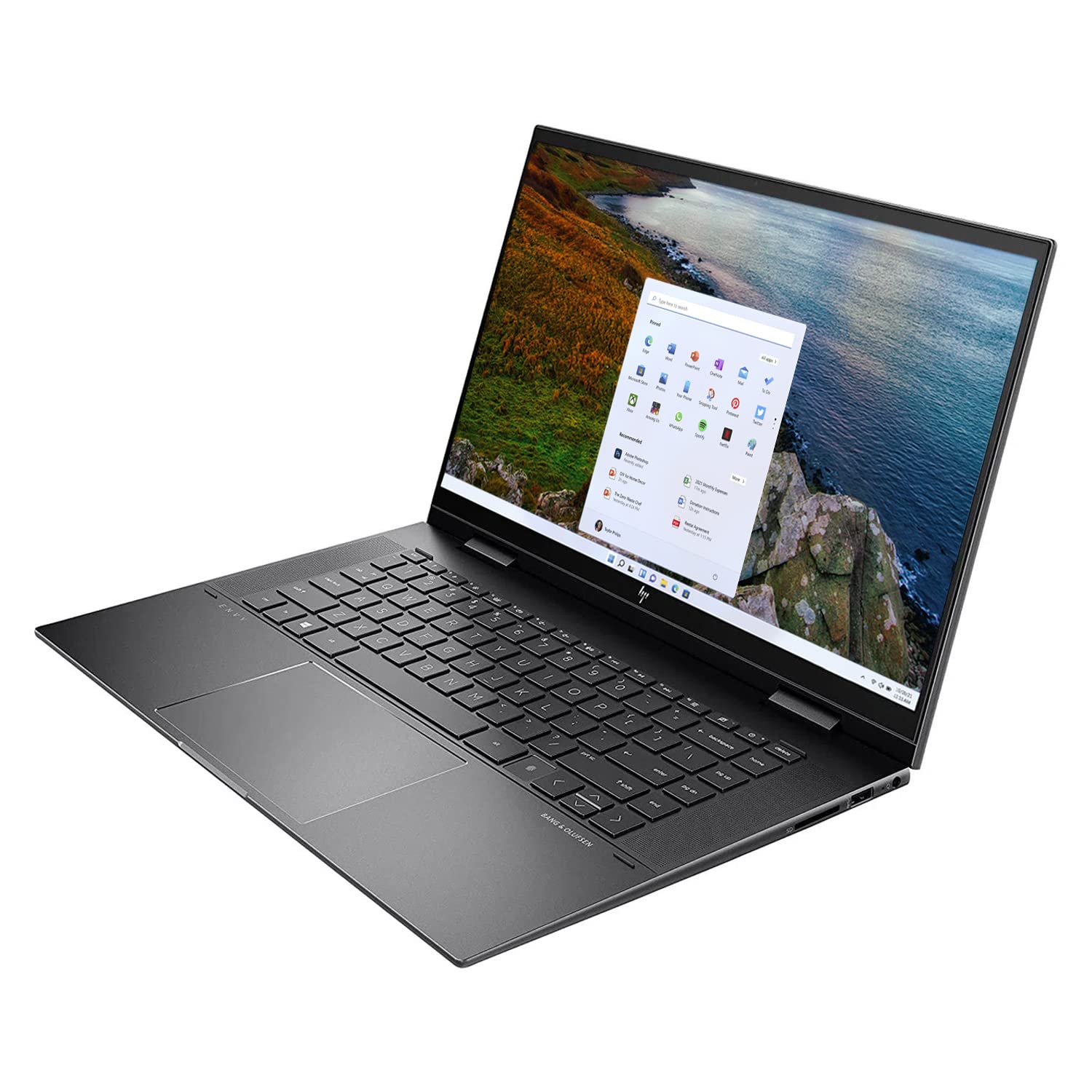 HP Envy X360 2-in-1 Laptop, 15.6" IPS Touchscreen, AMD Ryzen 7 5825U Processor, Backlit Keyboard, Fingerprint Reader, Wi-Fi 6, Audio by Bang & Olufsen, Windows 11 (32GB RAM | 2TB PCIe SSD)