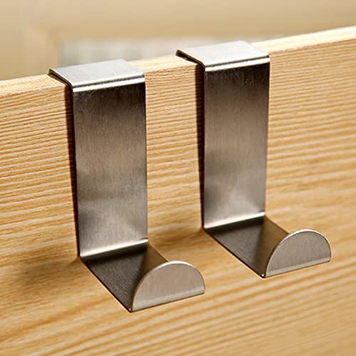 Vermon 2Pcs Multi-Use Potty and Utility Hook, Hooks for Hanging to Hang Over Toilet Tank Or Door, High Durability Space-Saving Metal Storage Hook, Punch Free Towel Clothes Storage Hooks 2pcs