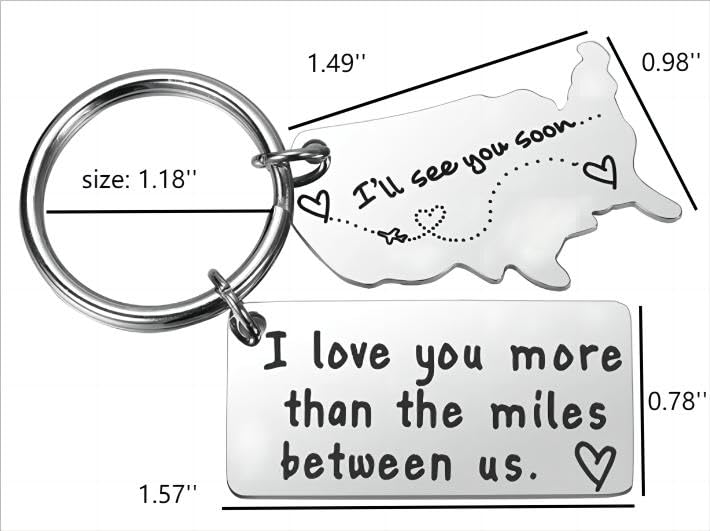I Love You More Than The Miles Between Us Long Distance, 1 Pack, Size No Size