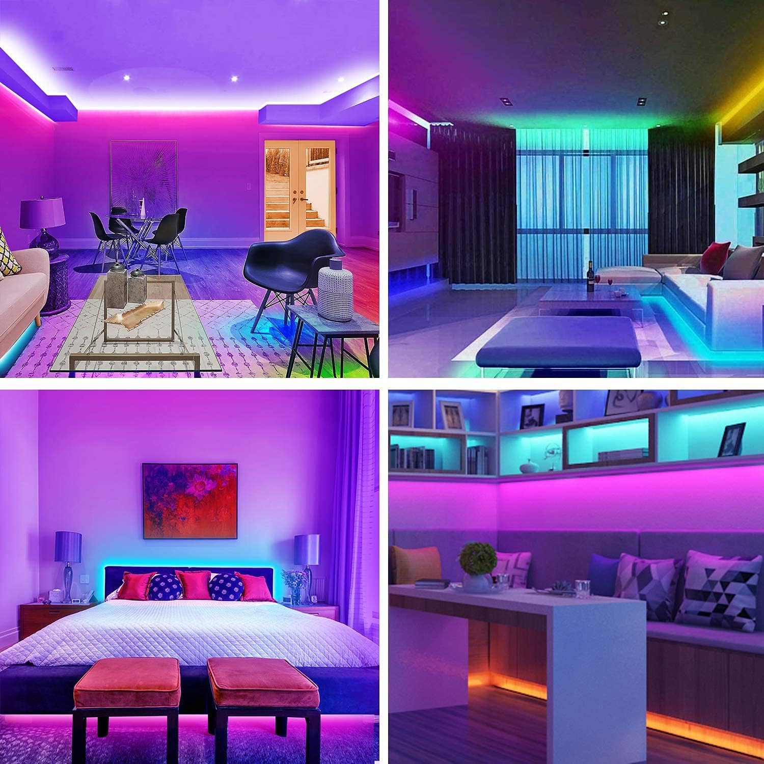 LED Strip Lights, Tenmiro Led Music Sync Color Changing Light with 40keys Music Remote Controller, Led Lights for Room, Bedroom, TV, Party