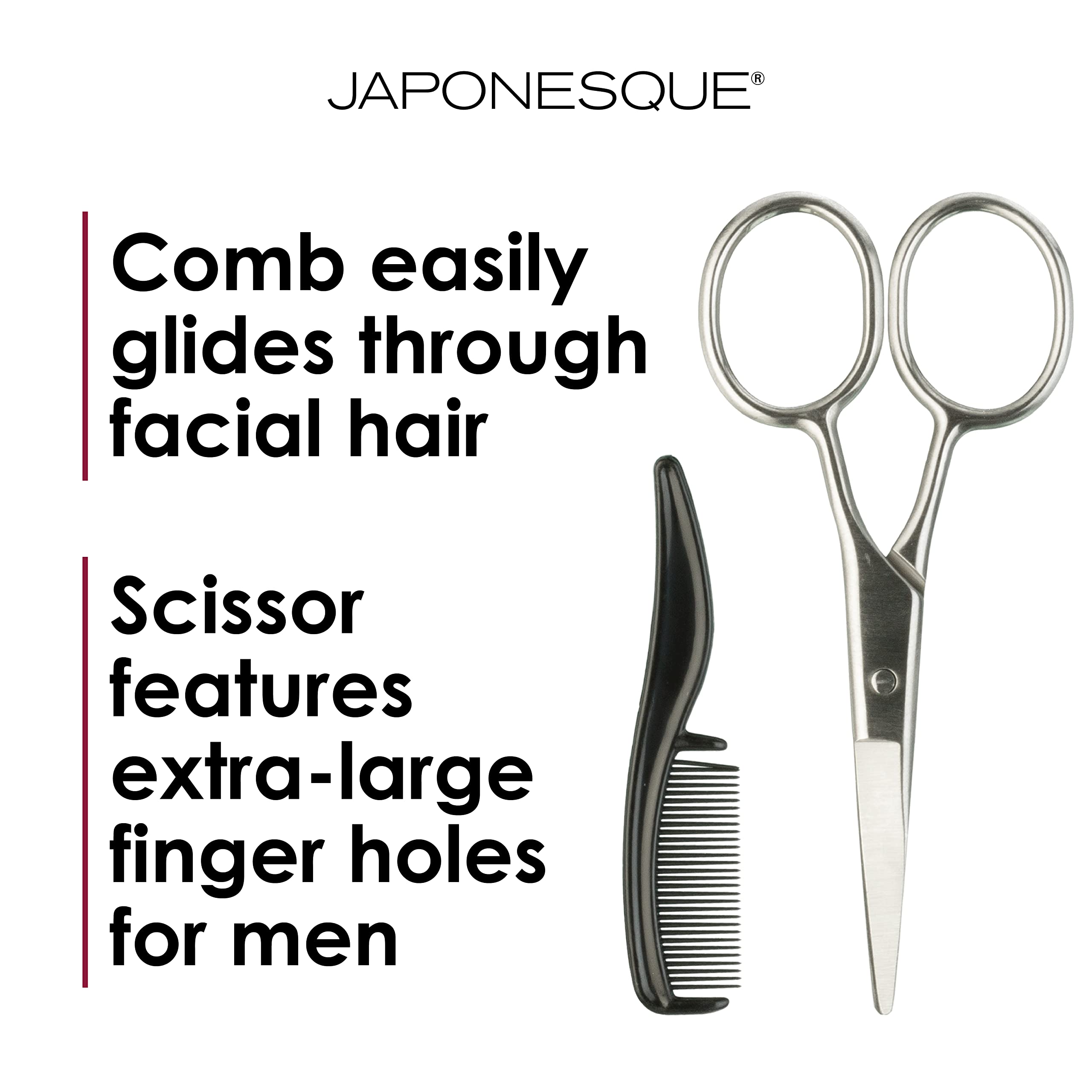 JAPONESQUE Men's Classic Mustache Grooming Set