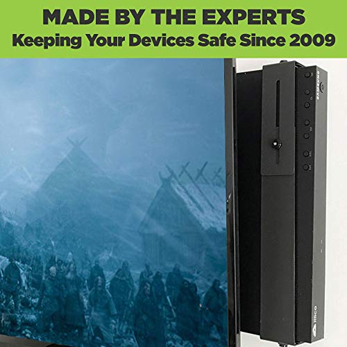 HIDEit Mounts Uni-LS Mount - Patented in 2015, Made in USA - Steel Adjustable Large and Slim Wall Mount. Hide Your Cable TV Box, Satellite Receivers, DVRs, Security NVRs and Other A/V Equipment