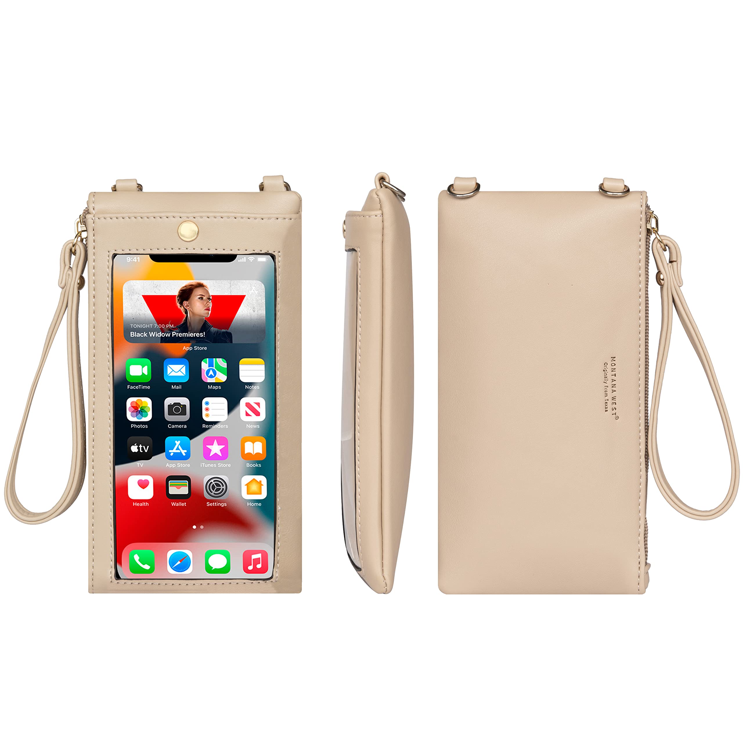 Montana West Cell Phone Purses Translucent Phone Bag Wristlet Clutch Wallets for Women Rainproof Phone Pouch MWC-139BG