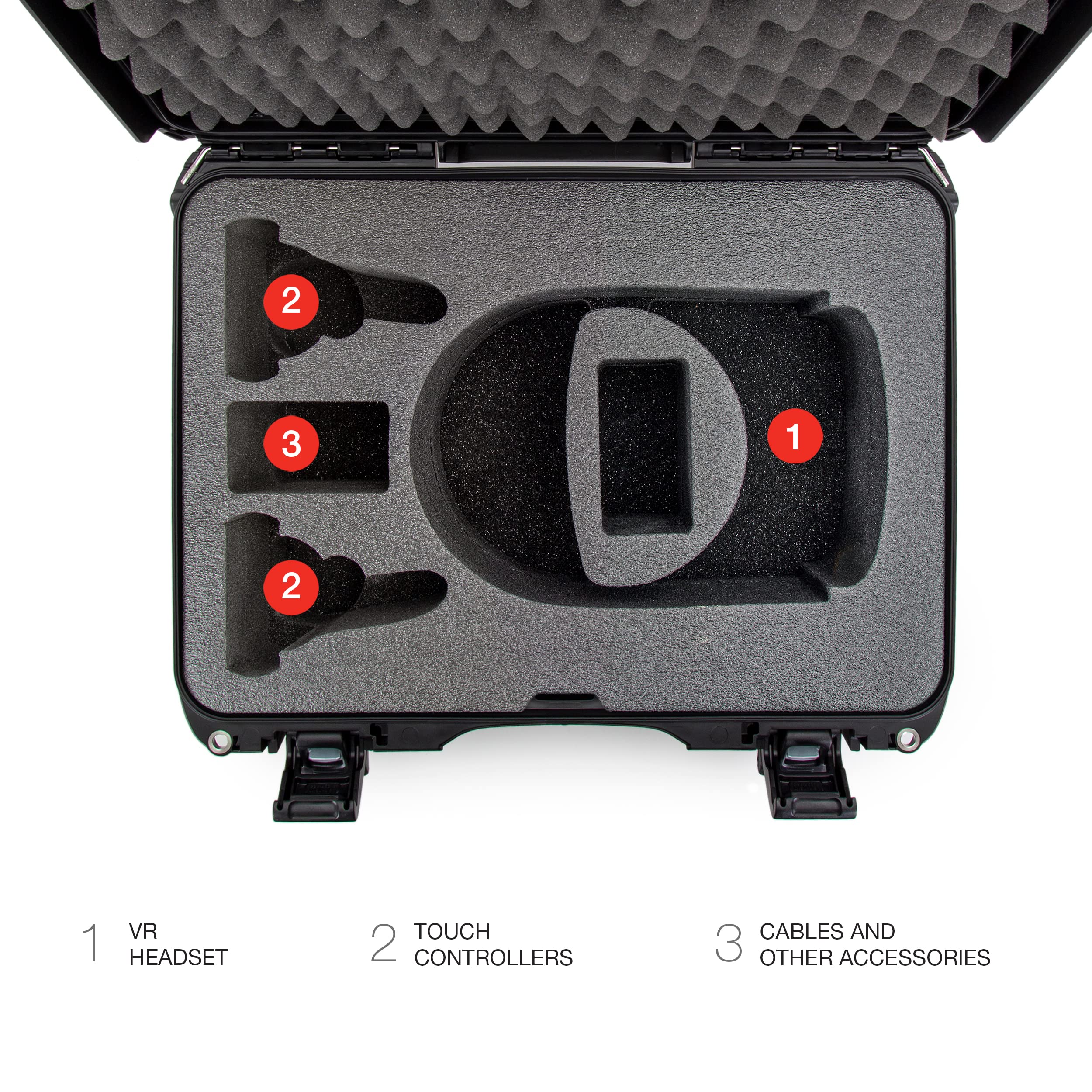 Nanuk 925 Waterproof Hard Case with Foam Insert for Oculus Quest 2 - Black