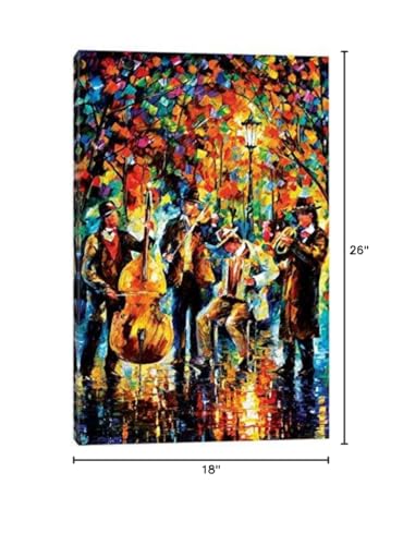iCanvasART Glowing Music Canvas Print by Leonid Afremov, 26 in x 18 in