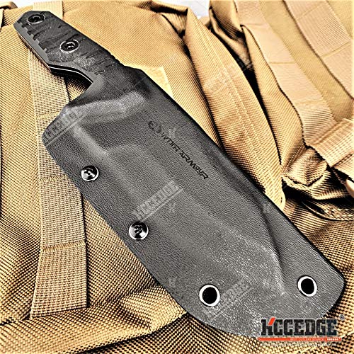 KCCEDGE BEST CUTLERY SOURCE with Armour Tactical Knife Hunting Knife Survival Knife 9.5" Full Tang Fixed Blade Knife Camping Accessories Camping Gear Survival Kit Survival Gear Tactical Gear 79637