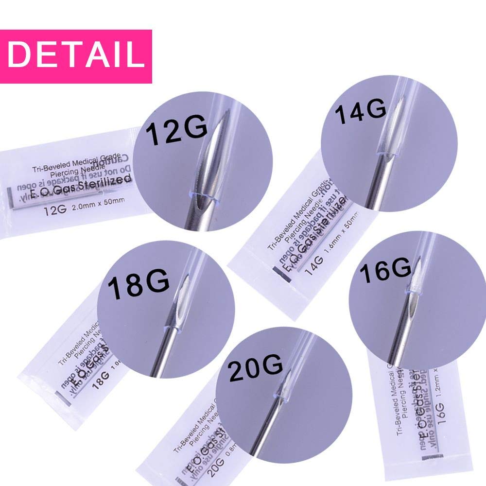 Saline Water Wipes Body 14G 18G 12G Piercing 100PCS 20G Mix Needle 16G accessories through The Wormhole All Seasons