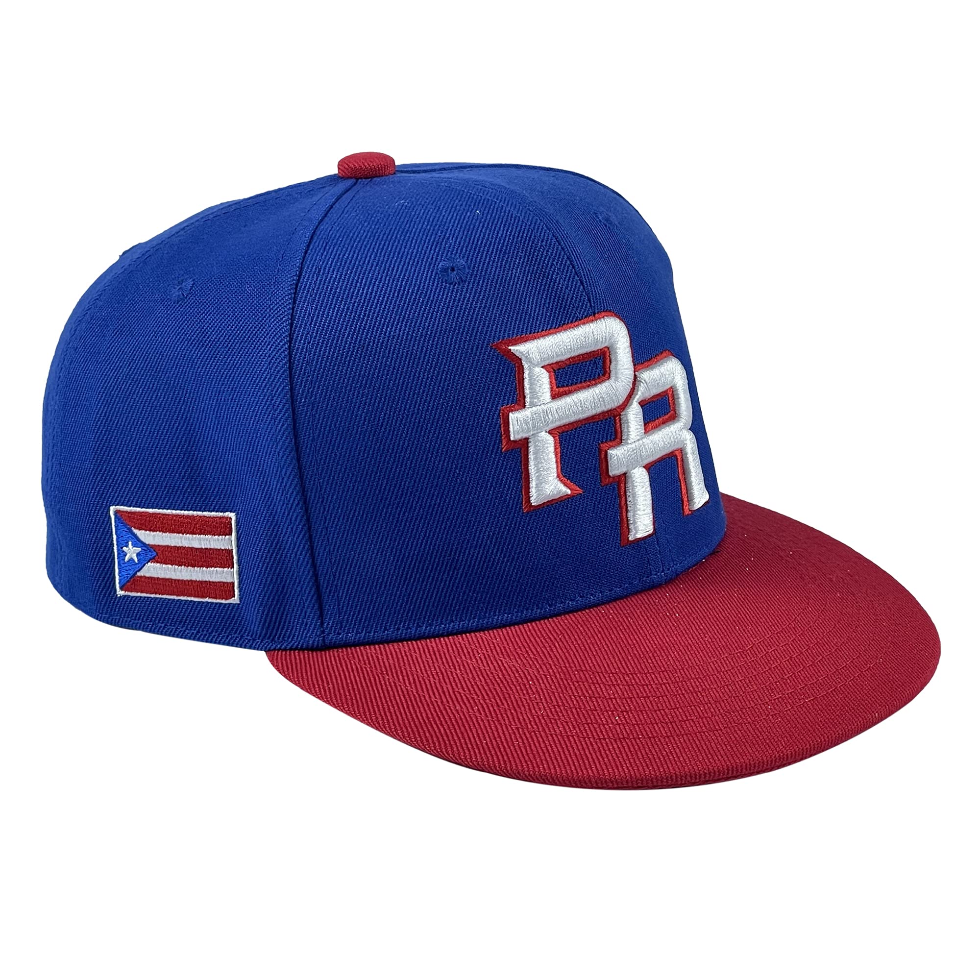Kaleid Puerto Rico World Game Classic National Adjustable Cap Embroidered Snapback Baseball Hat, Blue, 7-7 58