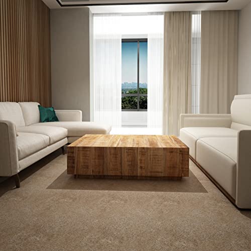 HomSof 100% Solid Wood Trunk Coffee Table, Style 6