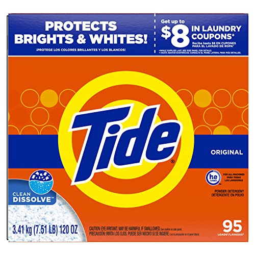 Tide Powder Laundry Detergent, Original, 95 loads, 120 oz