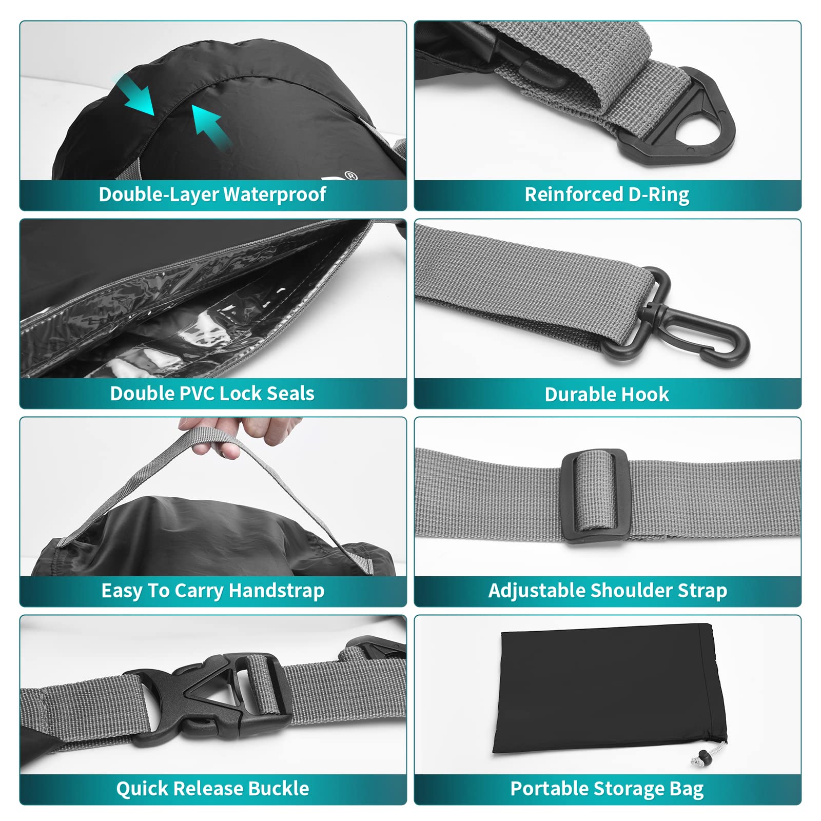 KDD Dry Bag Waterproof - 35L Ultra Lightweight Waterproof Backpack Floating Dry Bag - Roll Top Keeps Gear Dry for Kayaking, Boating, Hiking, Camping, Climbing, Travel, Beach