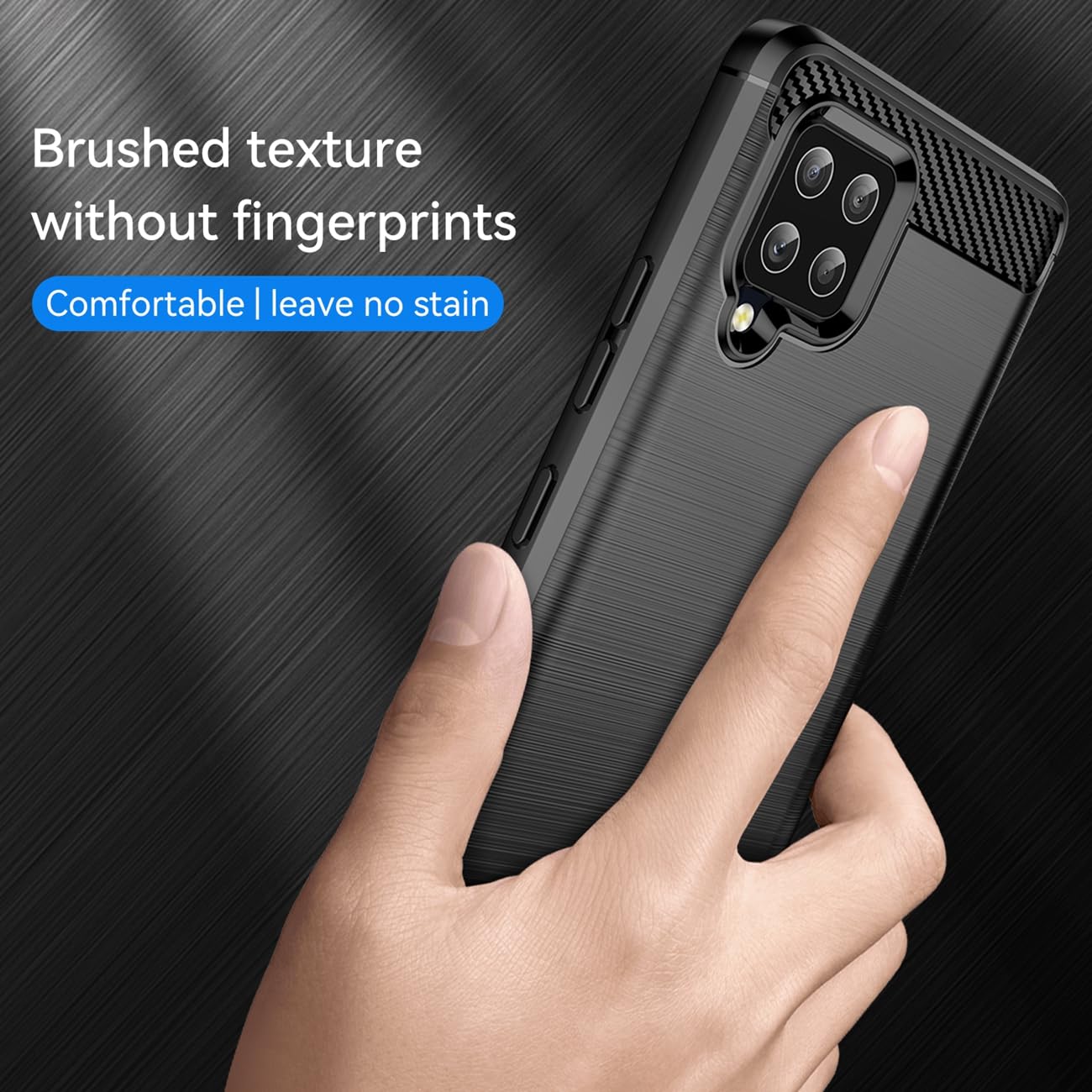 KOARWVC Phone Case for Galaxy A42 5G Case, Samsung M42 5G SM-A426U, Carbon Fiber Shockproof Rugged Shield Soft TPU Back Cover Cases for Samsung Galaxy A42 (Black)