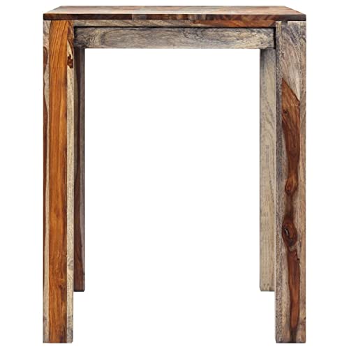 Tidyard Wooden Dining Table Sheesham Wood Dinner Table Gray for Kitchen, Dining Room, Cafe, Bar, Restaurant, Home Furniture 46.5 x 23.6 x 29.9 Inches (L x W x H)