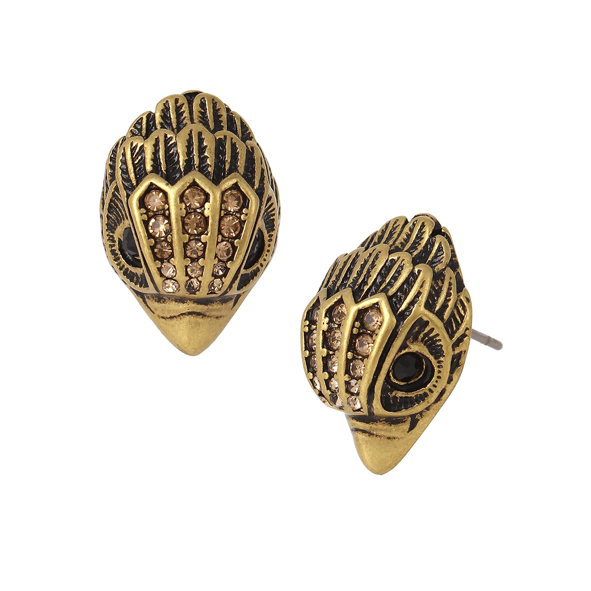 Kurt Geiger London Signature Eagle Stud Earrings Crystal Dorado One Size