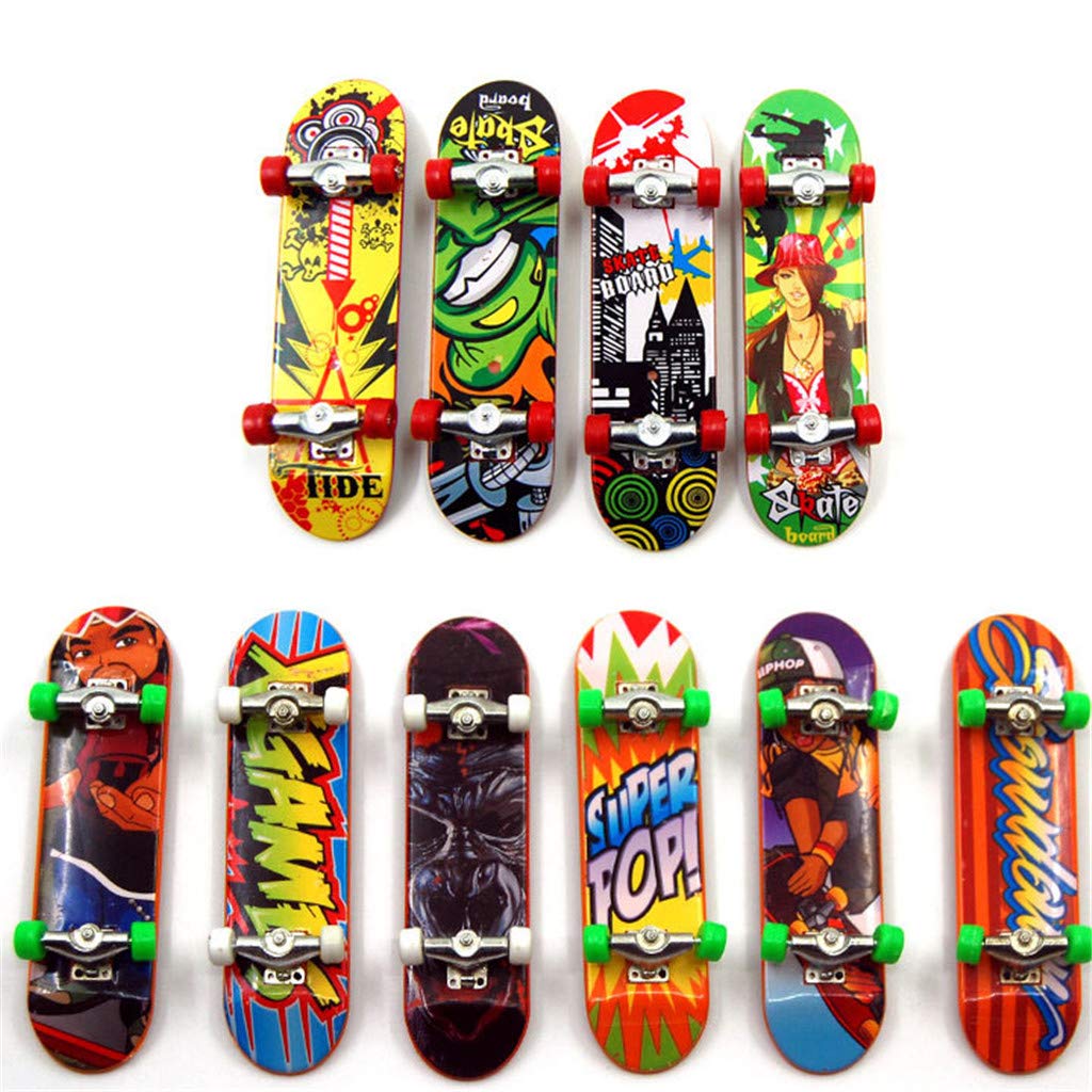 Huluda 2PCS Finger Board Tech Truck Mini Skateboards Alloy Stent Party Favors Gift