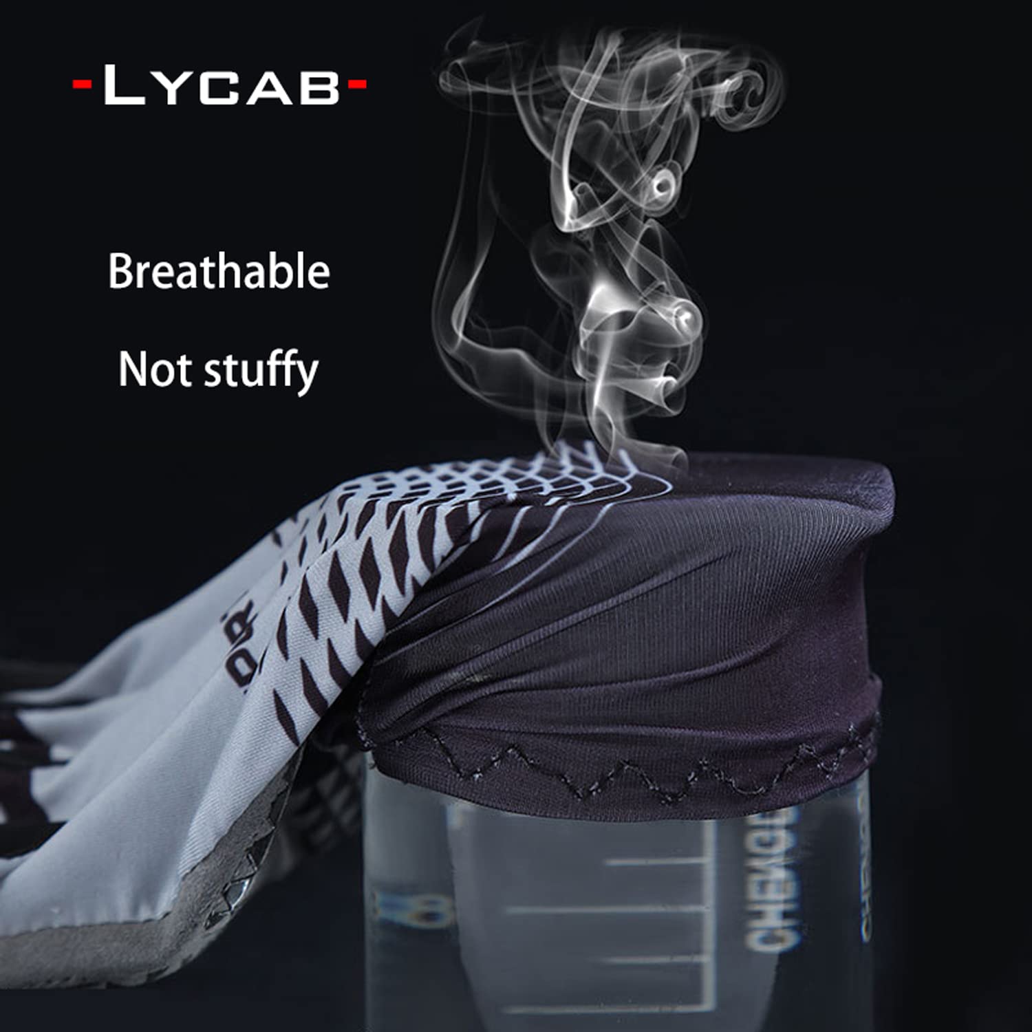 KEYDUACU High-stretch ice silk lycra breathable cycling gloves, sunscreen, non-slip, shock-absorbing half-finger sports gloves