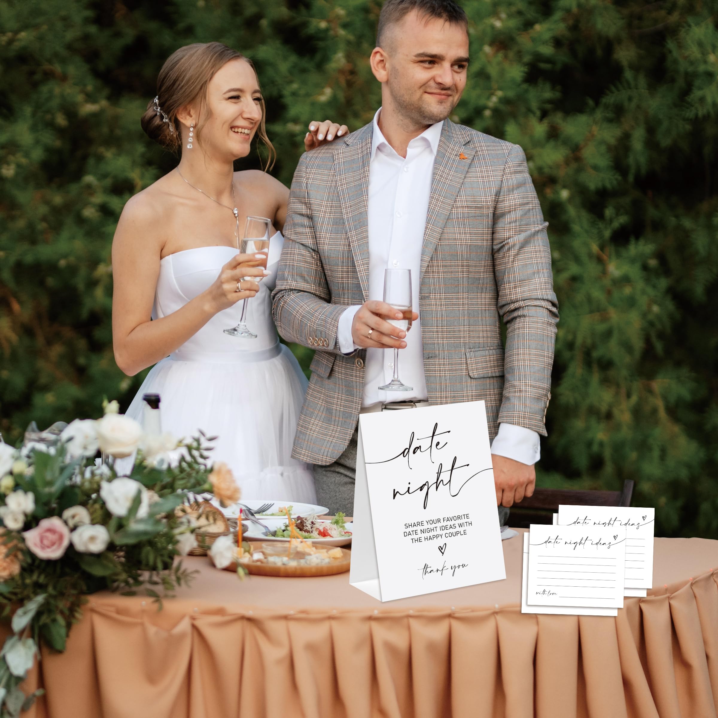 stizak Minimalist Theme Bridal Shower Decorations, Date Night Ideas, Bridal Shower Game, 1 Sign and 50 Cards, Modern Bridal Shower Shower, Wedding Shower Games(dn02)