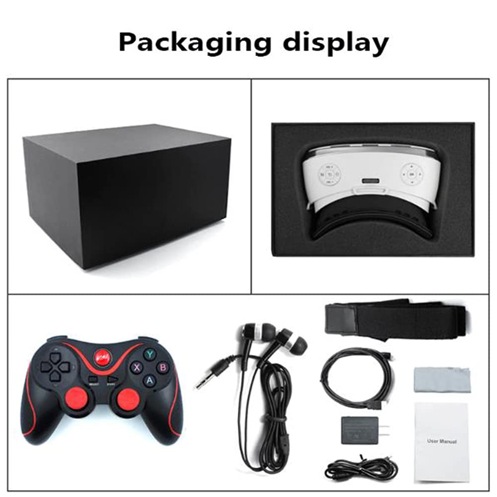 JANXLE All-in-One Virtual Reality Headsets Wireless VR Headset Pc 16G 3D Vr Headset Glasses for PS 4 Xbox 360/One 2K HDMI Nibiru Android 5.1 Screen 25601440 (White)